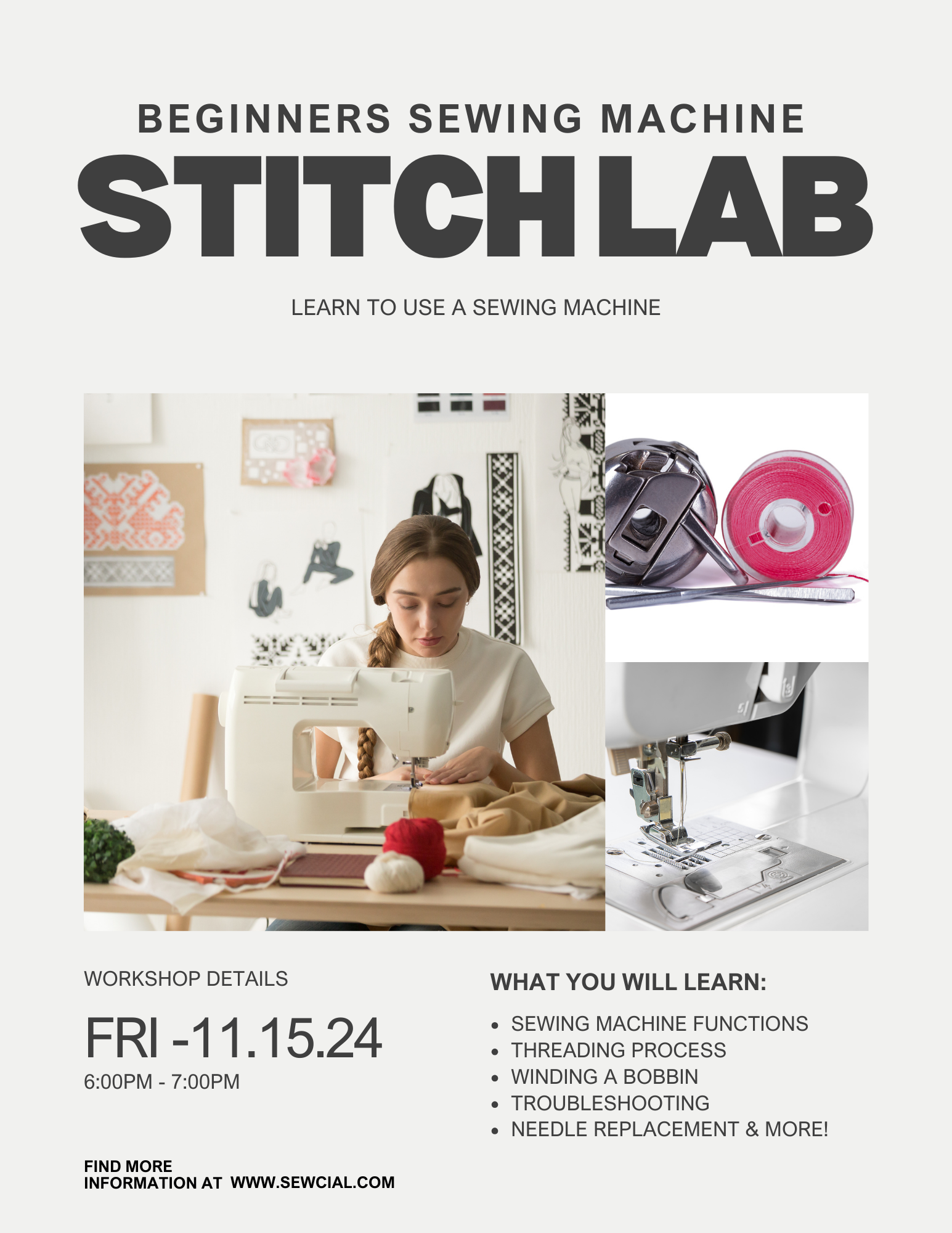 Adults Sewing Classes & Parties
