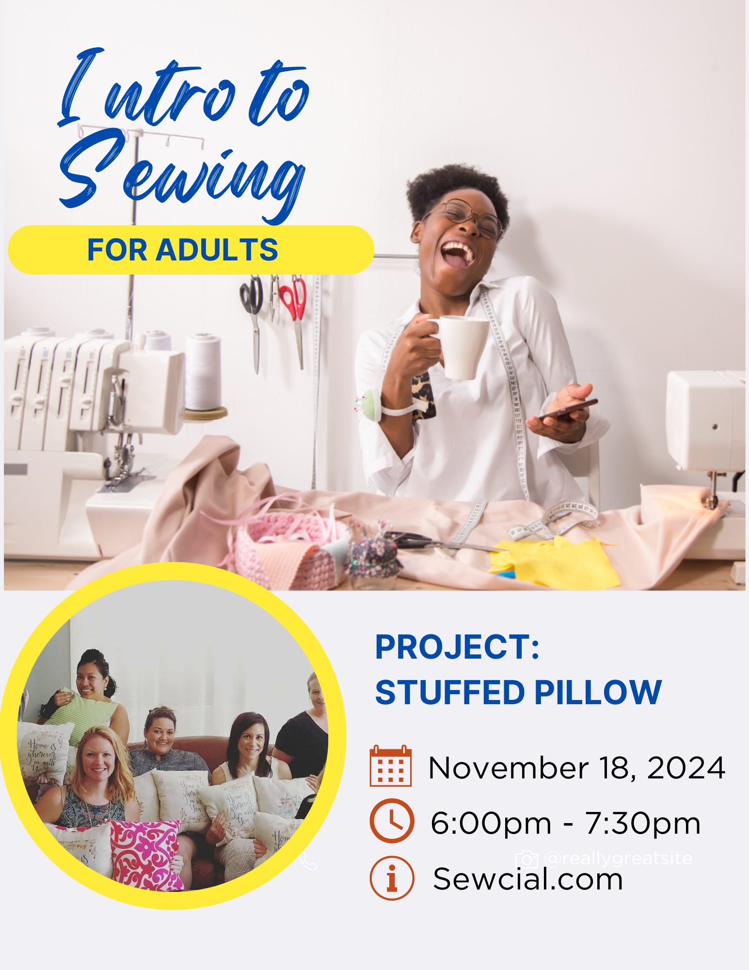 Adults Sewing Classes & Parties